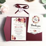 Bright Burgundy Modern Invitation Card - Invitationcards