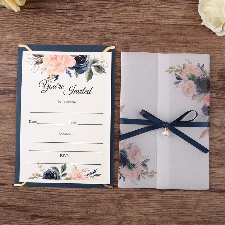 Pretty Blue invitation card - Invitationcards