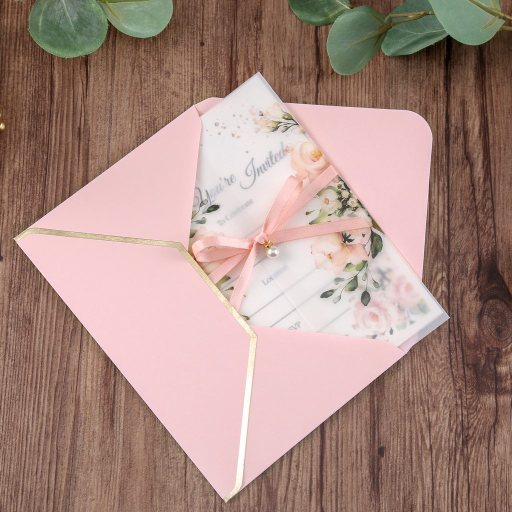 Pretty Peach invitation card - Invitationcards