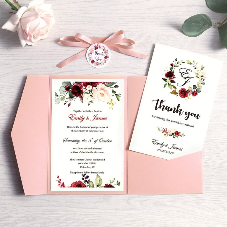 Bright Pink Modern Invitation Card - Invitationcards