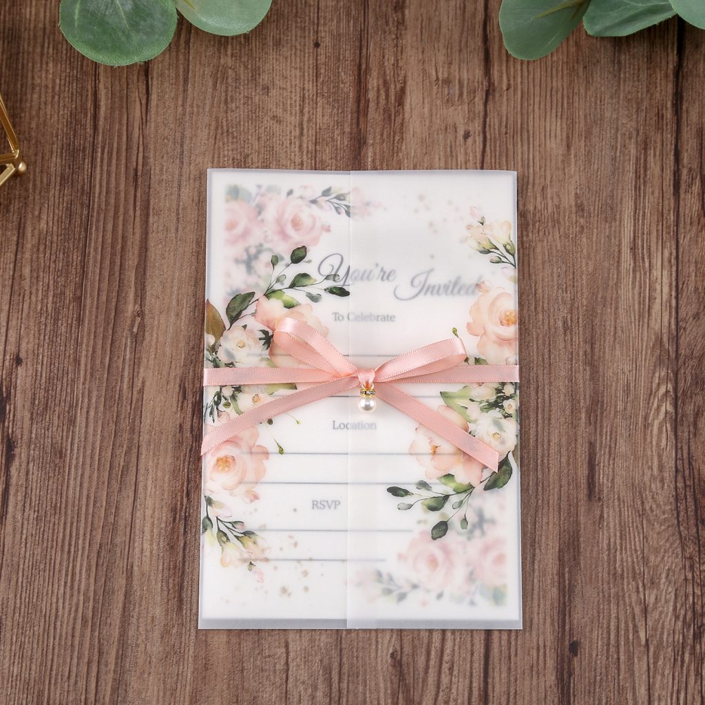 Pretty Peach invitation card - Invitationcards