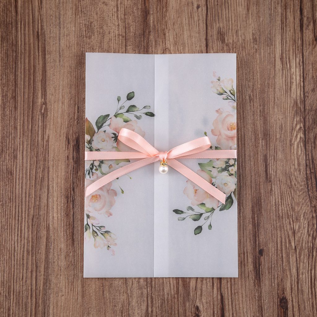 Pretty Peach invitation card - Invitationcards