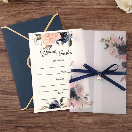 Pretty Blue invitation card - Invitationcards