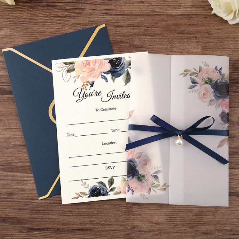 Pretty Blue invitation card - Invitationcards