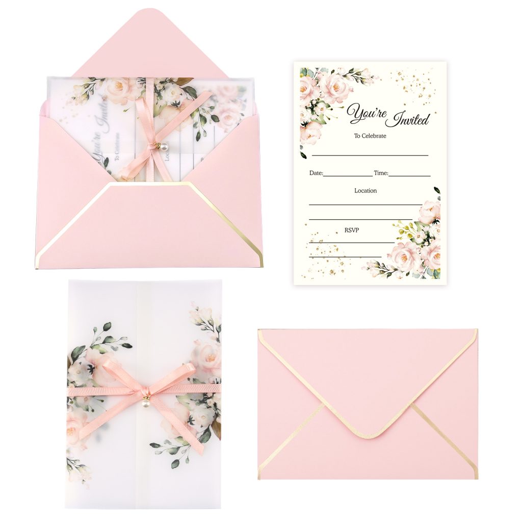 Pretty Peach invitation card - Invitationcards